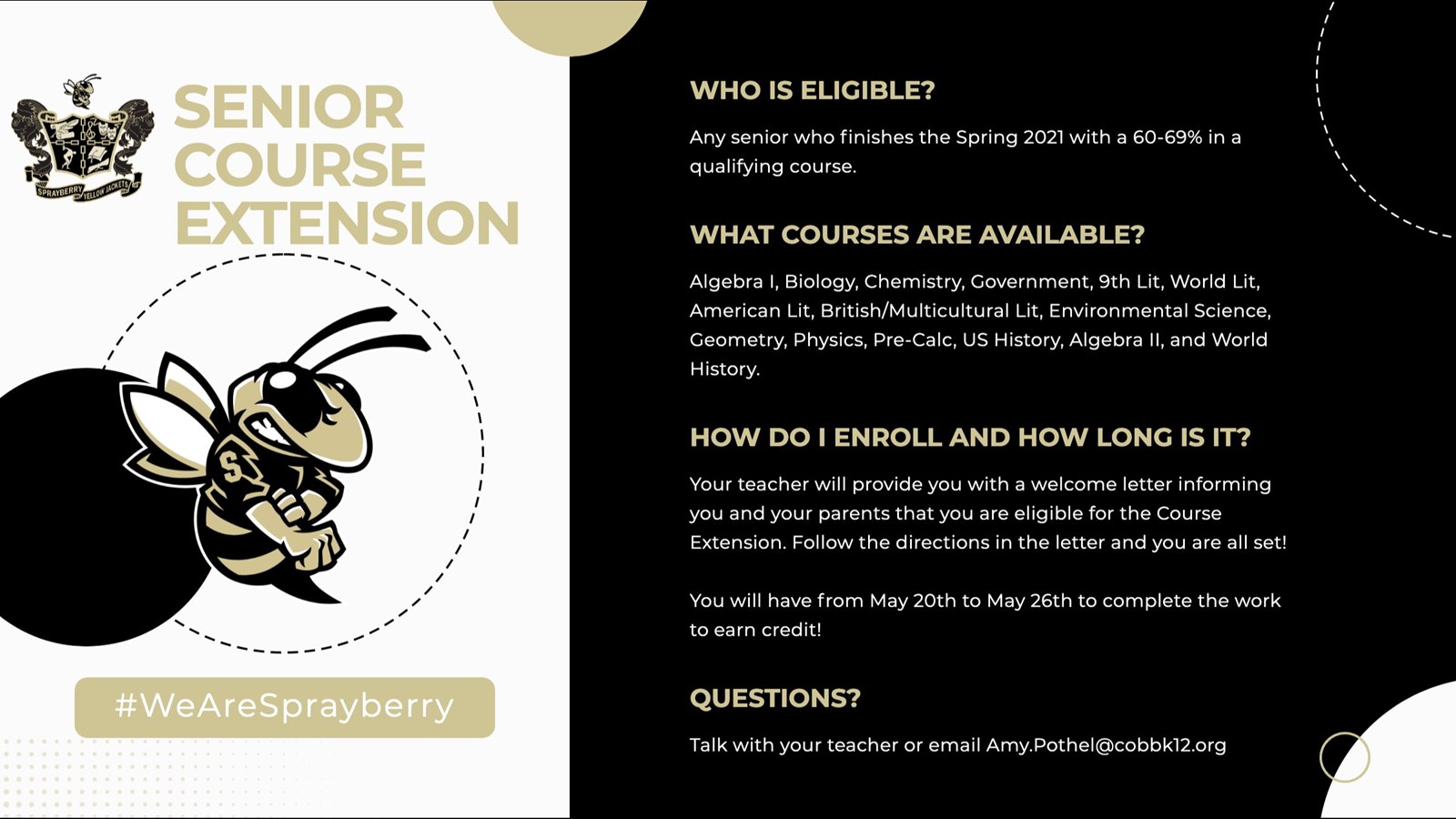 Senior Course Extension